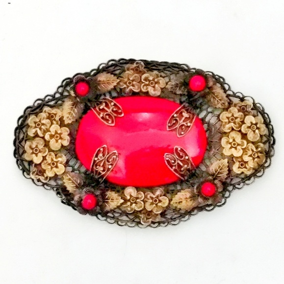 Vintage | Jewelry | Vintage Max Neiger Art Deco Czech Glass Brooch ...